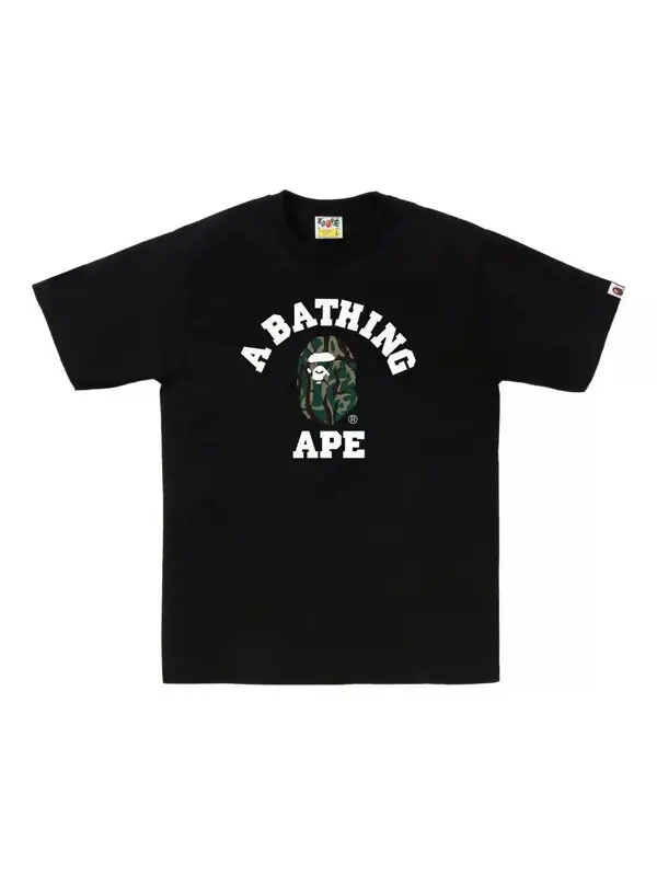 A BATHING APE Camo College T-shirt - Black