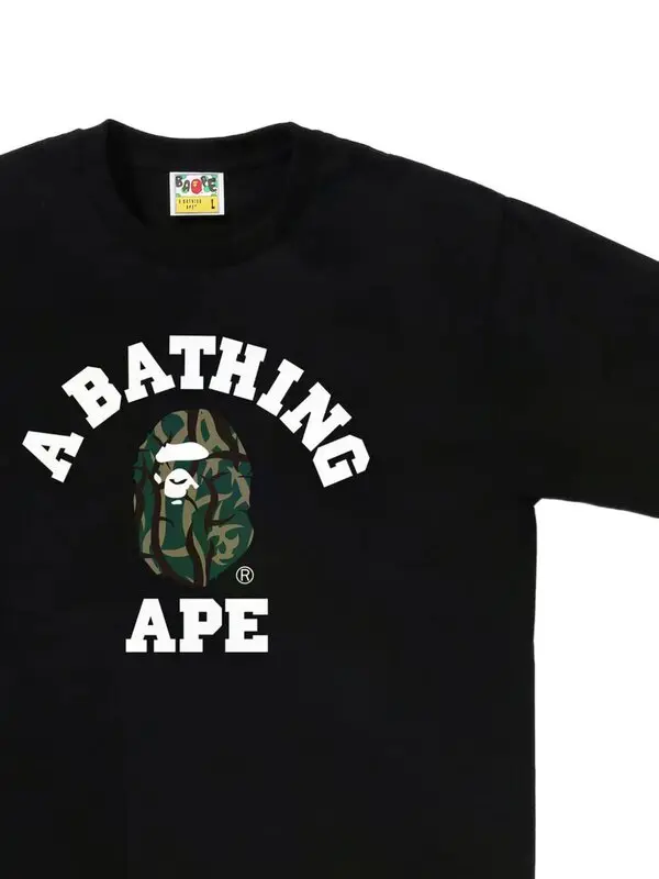A BATHING APE Camo College T-shirt - Black