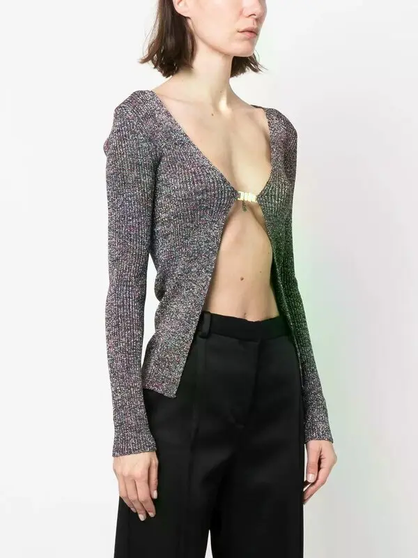 Gcds Glittered V-neck Cardigan