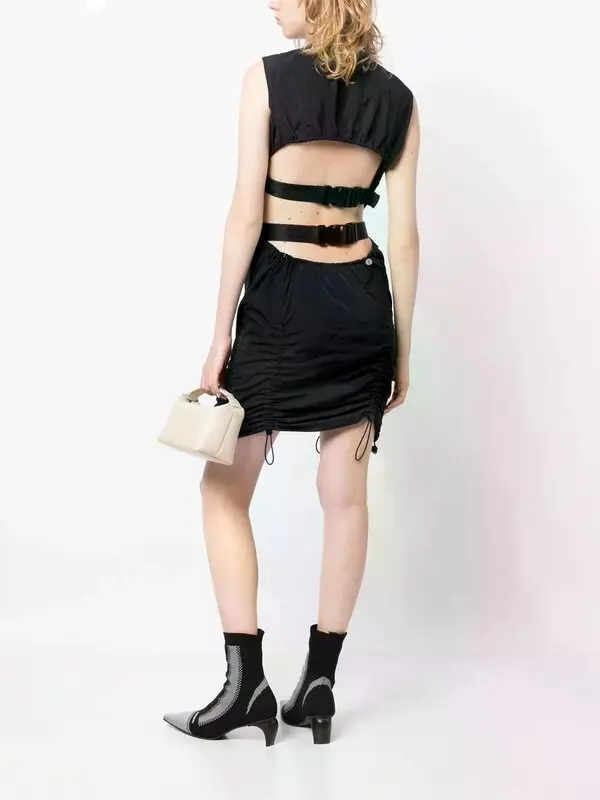 Monse Cut-out Drawstring-detail Mini Dress