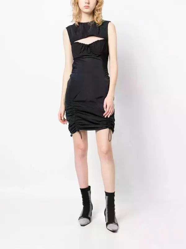 Monse Cut-out Drawstring-detail Mini Dress