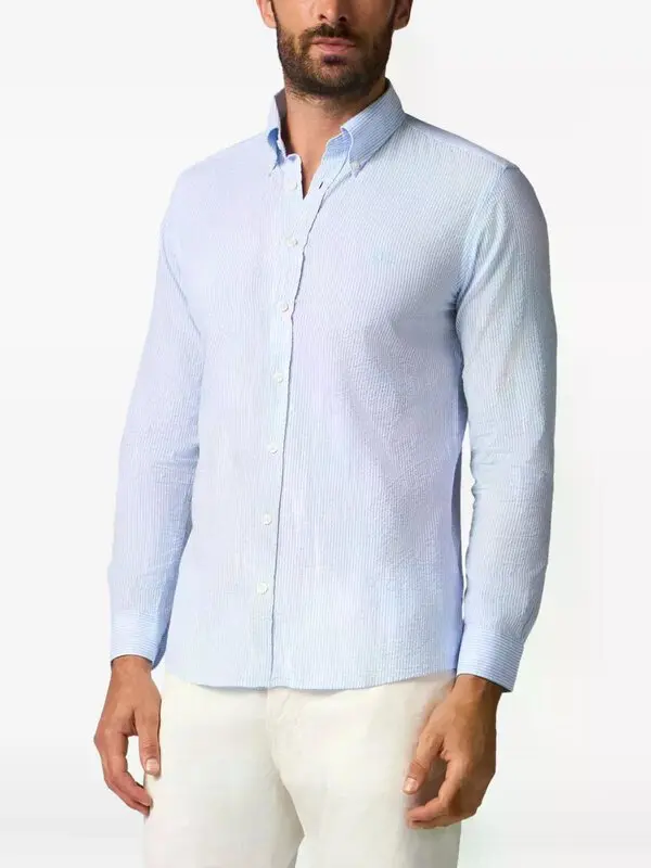 Brooks Brothers Striped Button-down Shirt - Blue