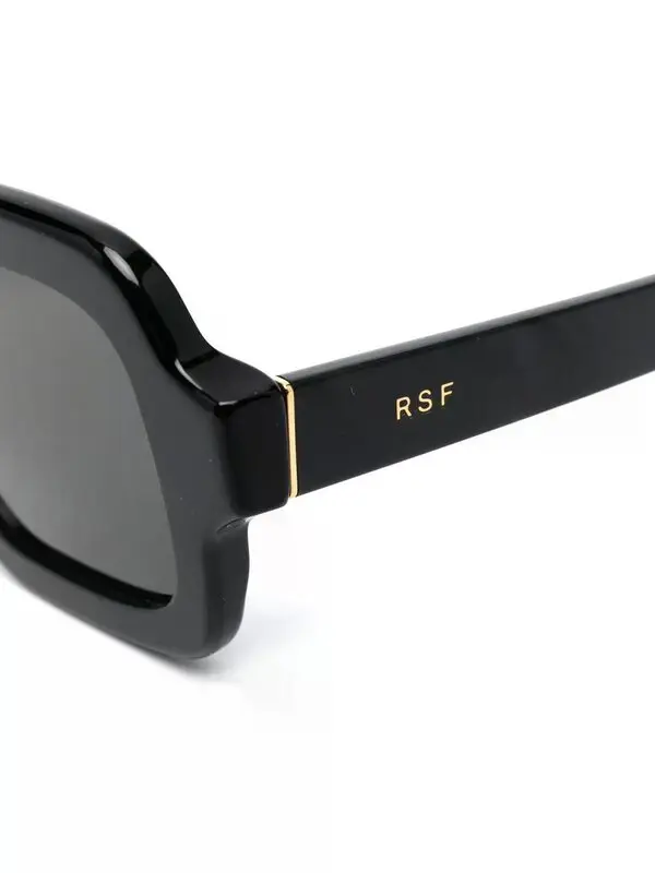 RETROSUPERFUTURE Benz Rectangular Frame Sunglasses - Black