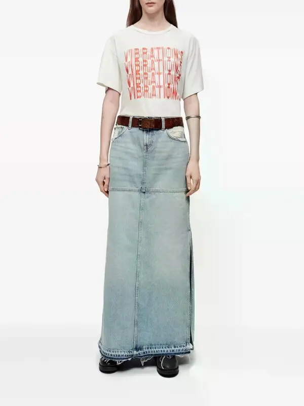 RE/DONE Side-slit Denim Maxi Skirt