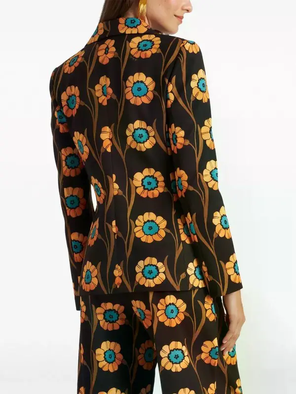 La DoubleJ 24/7 Floral-print Blazer - Black