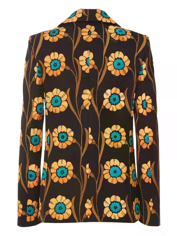 La DoubleJ 24/7 Floral-print Blazer - Black