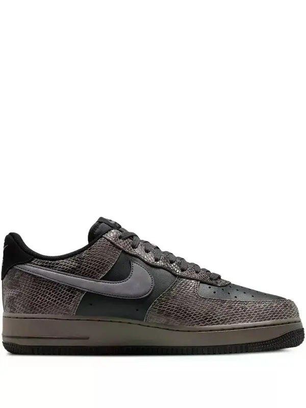 Nike Air Force 1 Low Off Noir Snakeskin Sneakers - Black