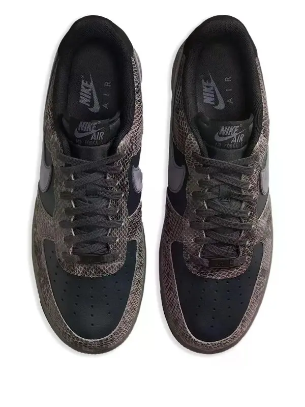 Nike Air Force 1 Low Off Noir Snakeskin Sneakers - Black