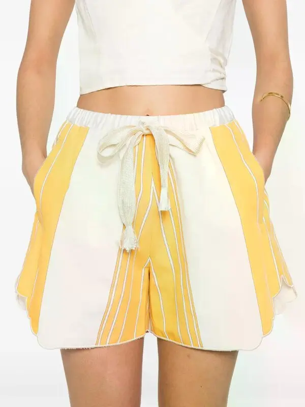 FORTE_FORTE Striped Shorts - Neutrals