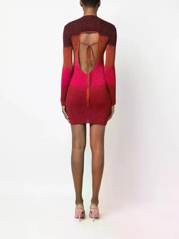 Gcds Wide-stripe-pattern Mini Dress