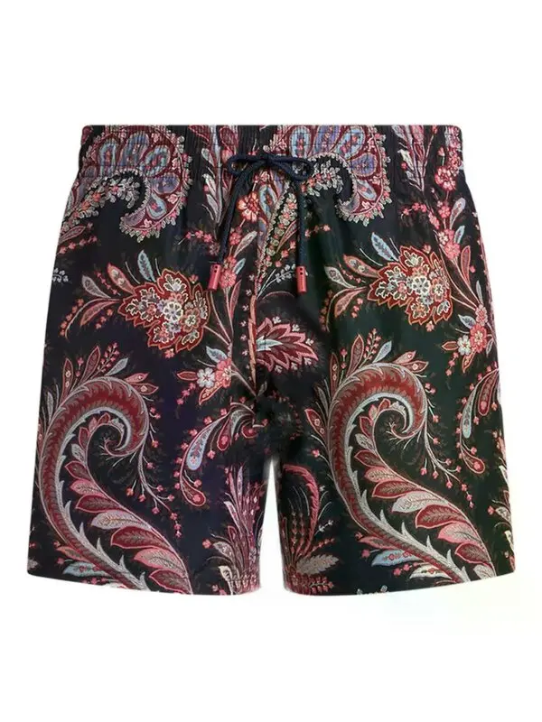 Etro Paisley-print Swim Shorts - Blue