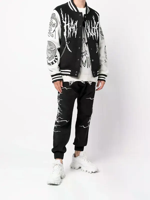 HACULLA. Leather-sleeve Varsity Jacket