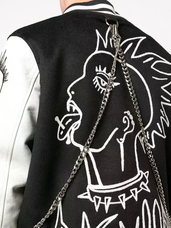 HACULLA. Leather-sleeve Varsity Jacket