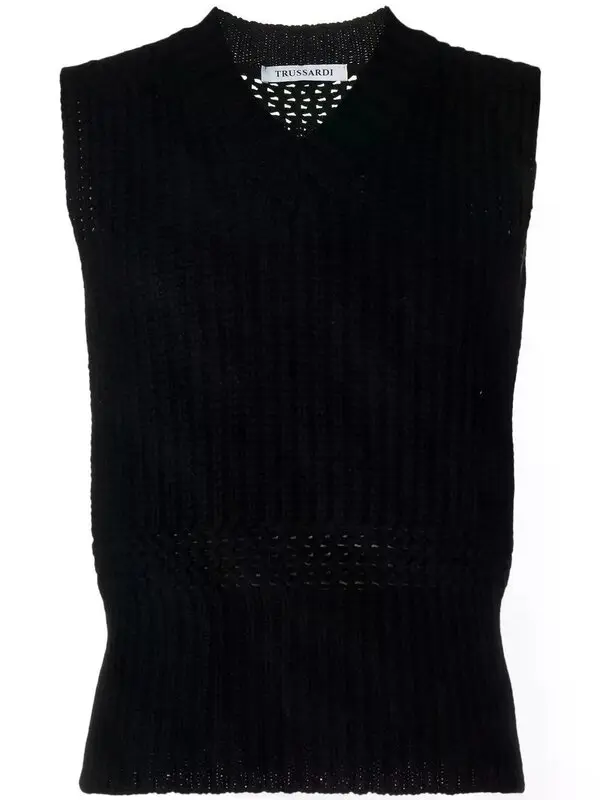 TRUSSARDI Sleeveless V-neck Jumper