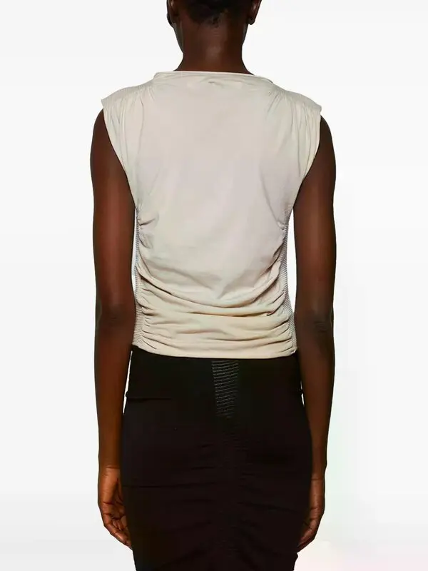 Alexander Wang Ruched Sleeveless Top - Neutrals