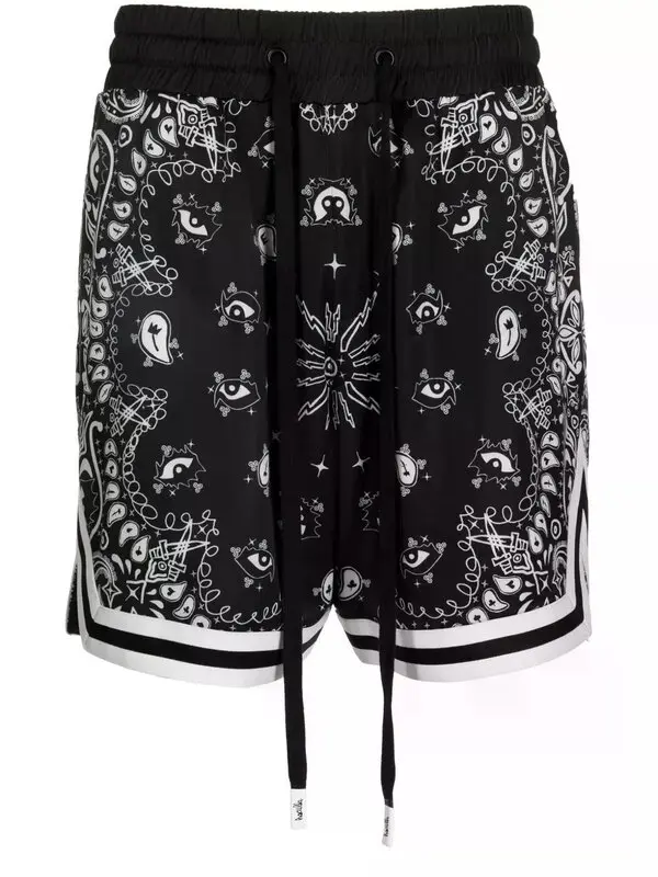 HACULLA. Paisley-print Basketball Shorts - Black