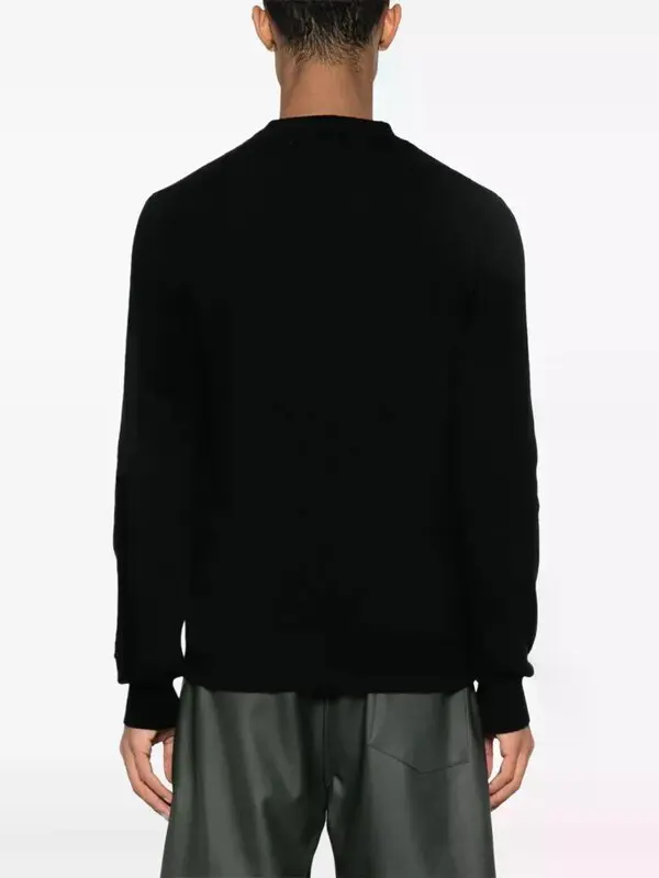 Play Comme Des Garcon X The Artist Invader Wool Cardigan - Black