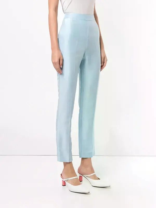 MACGRAW Non Chalant Silk Trousers - Blue