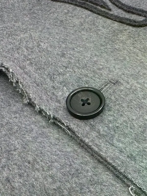 HACULLA. Single-breasted Wool Coat With Graphic Print