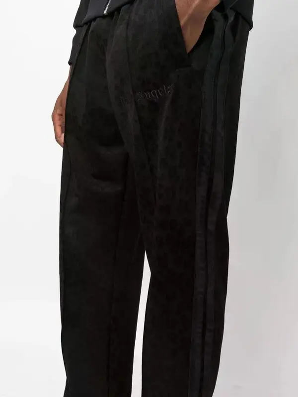 Palm Angels Leopard-print Track Pants - Black