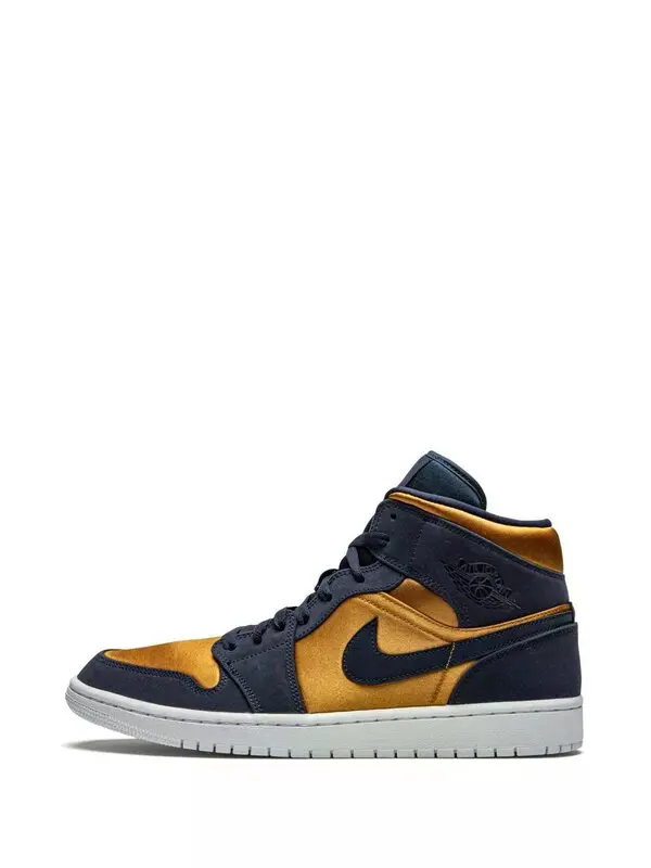 JORDAN Air 1 Mid Se Stain Gold Sneakers - Blue