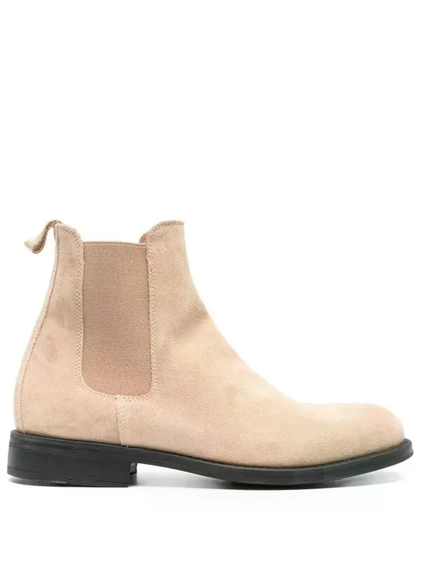 SCAROSSO Claudia Suede Chelsea Boots - Neutrals
