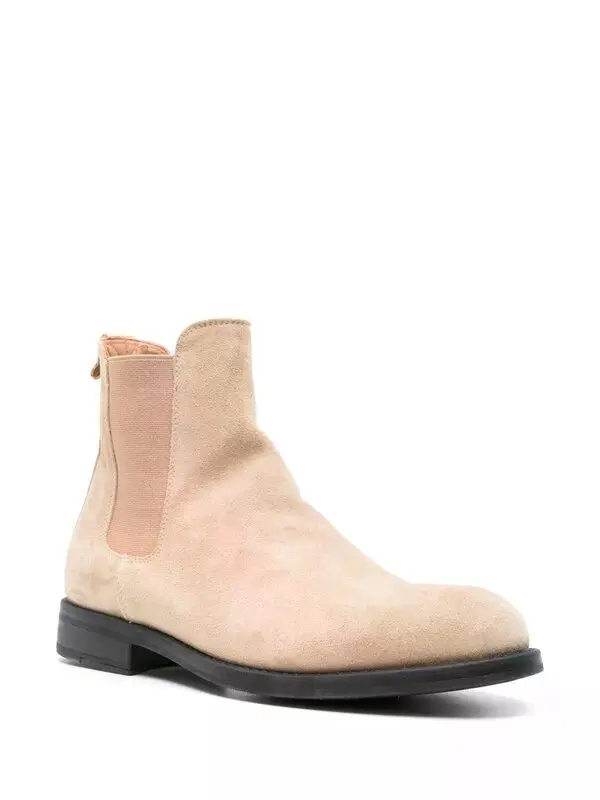 SCAROSSO Claudia Suede Chelsea Boots - Neutrals