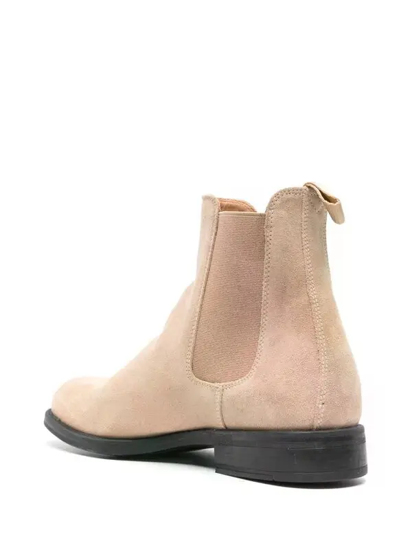 SCAROSSO Claudia Suede Chelsea Boots - Neutrals