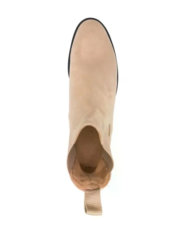 SCAROSSO Claudia Suede Chelsea Boots - Neutrals