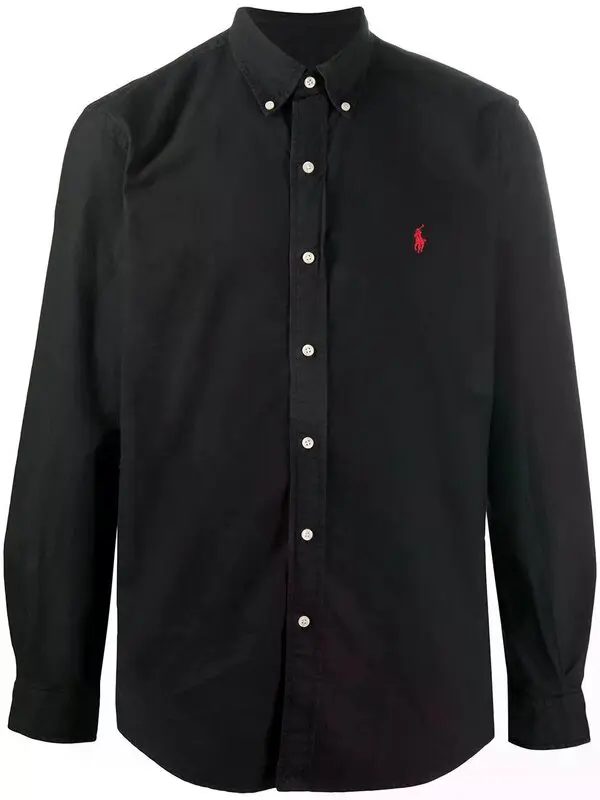 Polo Ralph Lauren Plain Long-sleeved Shirt - Black