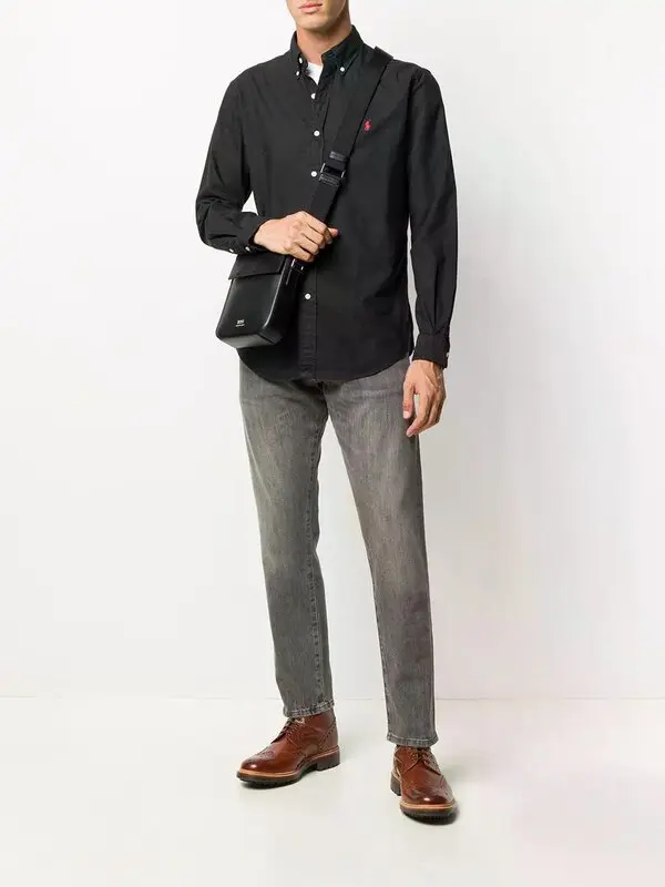 Polo Ralph Lauren Plain Long-sleeved Shirt - Black