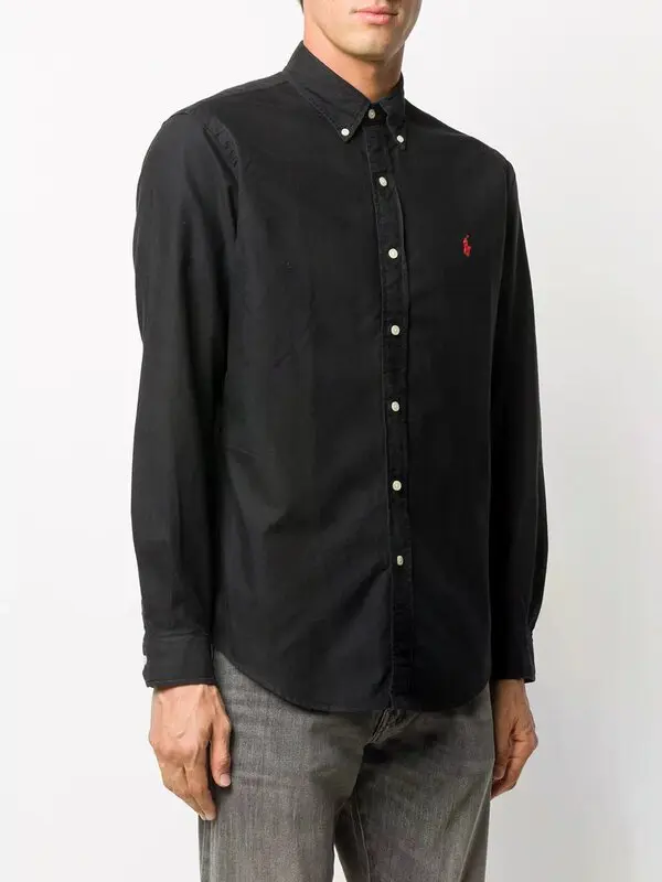 Polo Ralph Lauren Plain Long-sleeved Shirt - Black