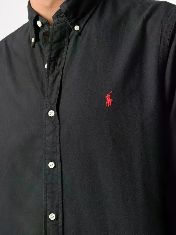 Polo Ralph Lauren Plain Long-sleeved Shirt - Black