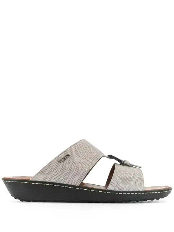 TOD'S Buckled Cut-out Sandals - Grey