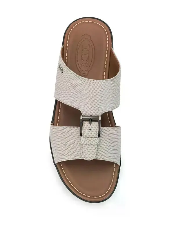 TOD'S Buckled Cut-out Sandals - Grey