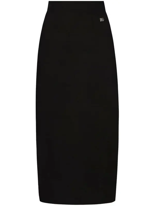 Dolce & Gabbana Logo Pencil Midi Skirt