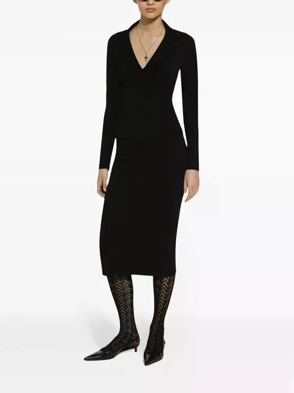 Dolce & Gabbana Logo Pencil Midi Skirt