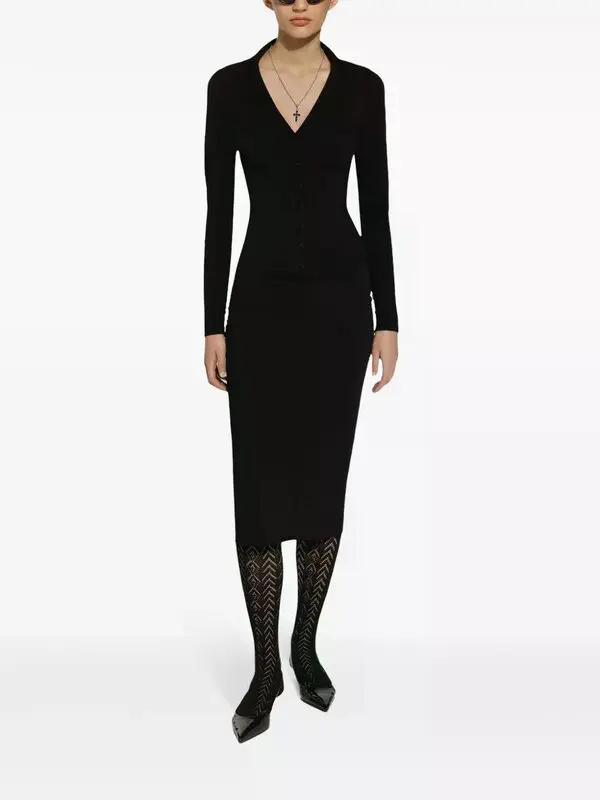 Dolce & Gabbana Logo Pencil Midi Skirt