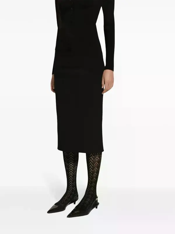 Dolce & Gabbana Logo Pencil Midi Skirt