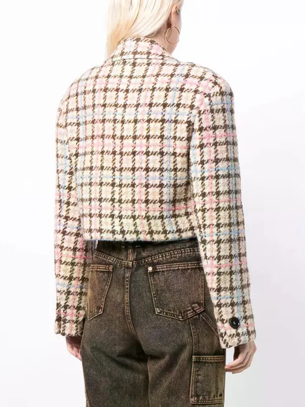 MSGM Cropped Tweed Jacket