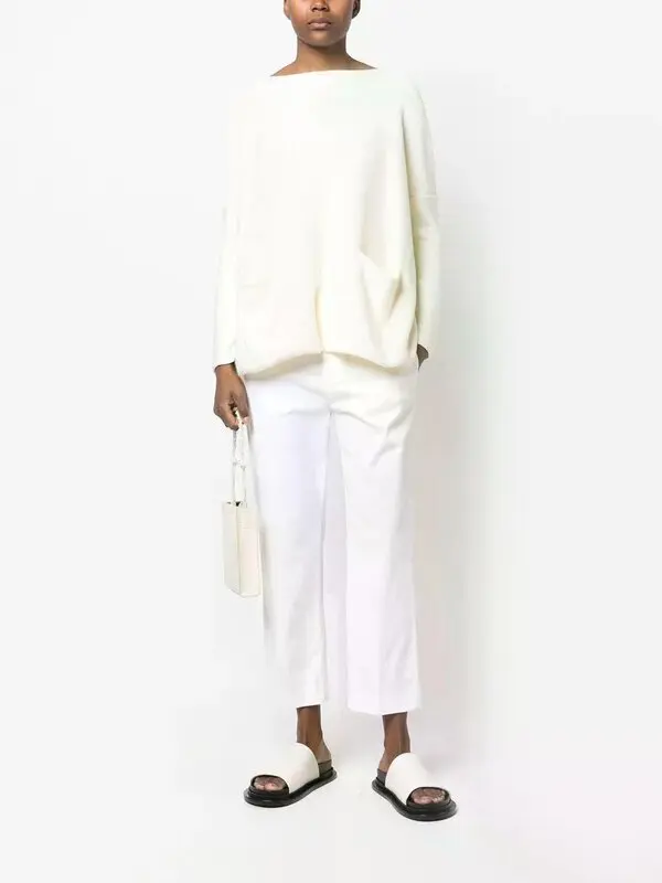 DANIELA GREGIS Open Pocket Boat Neck Jumper
