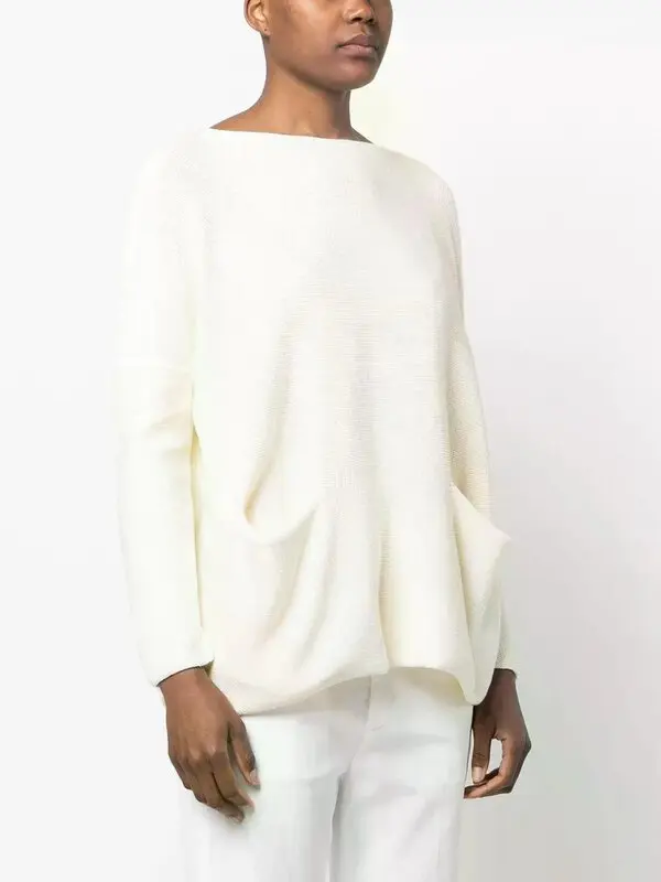 DANIELA GREGIS Open Pocket Boat Neck Jumper