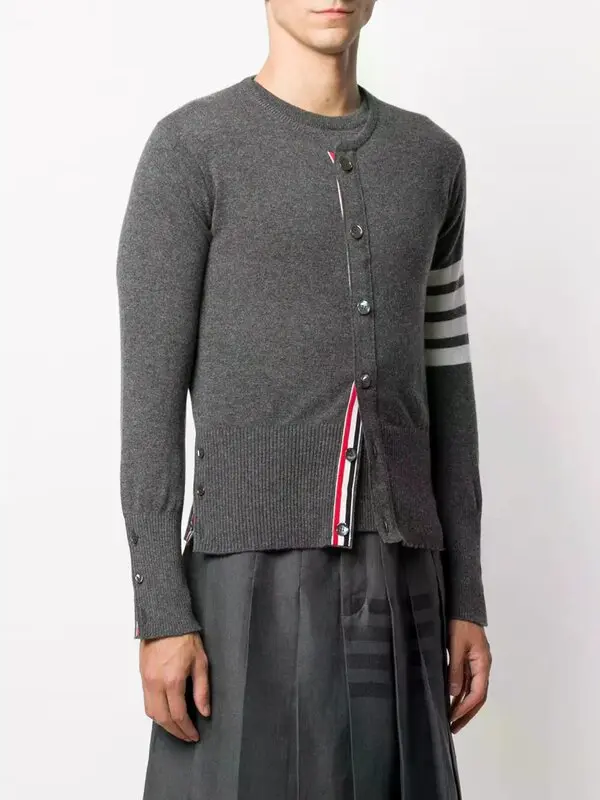 Thom Browne 4-bar Crew Neck Cardigan