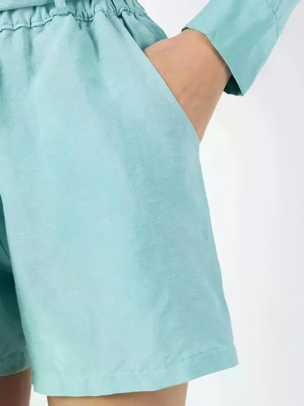 AMIR SLAMA Belted Elasticated Short Shorts