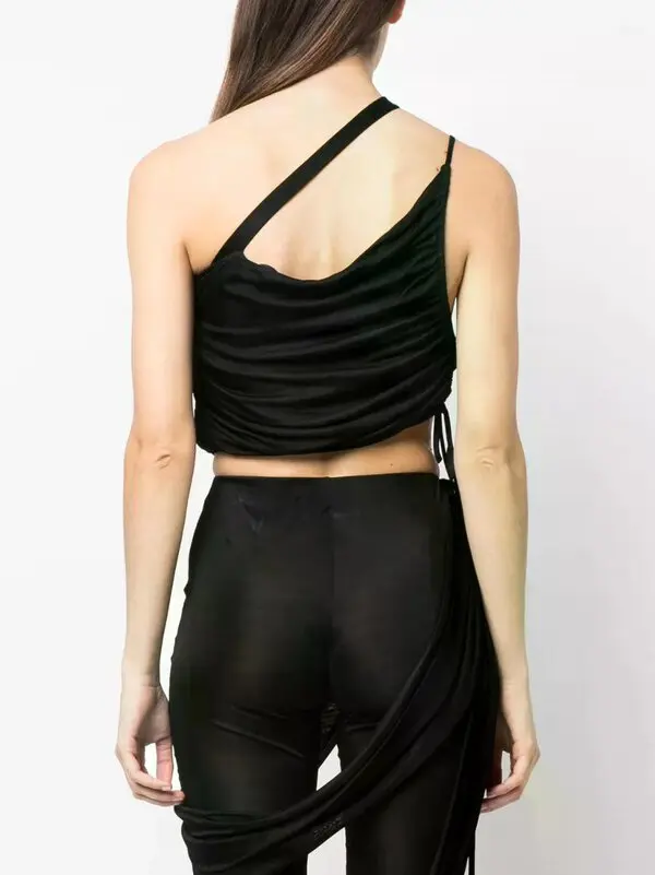 ANDREĀDAMO One-shoulder Draped Top