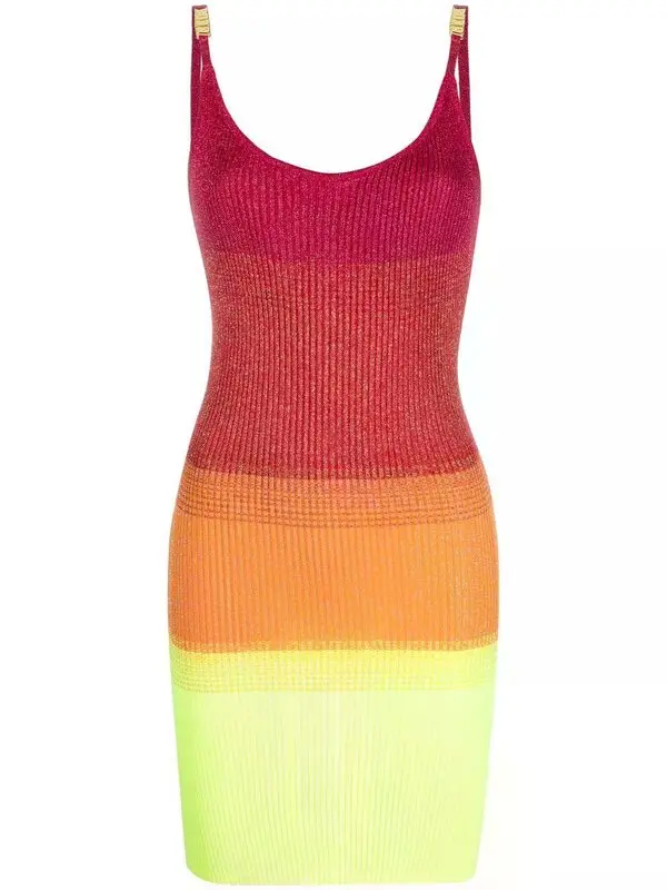Gcds Sleeveless Metallic Stripe Dress