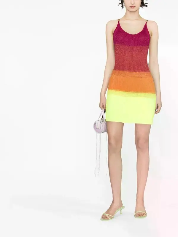 Gcds Sleeveless Metallic Stripe Dress