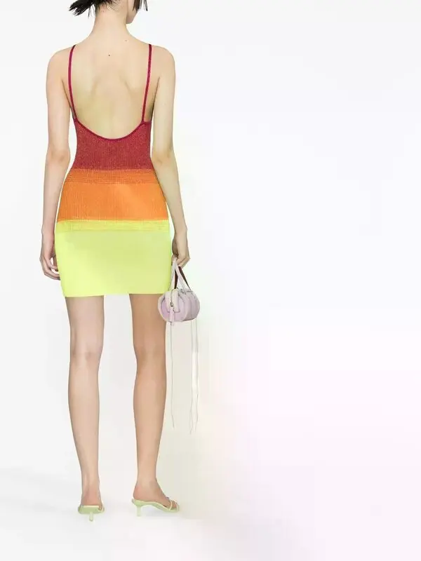Gcds Sleeveless Metallic Stripe Dress