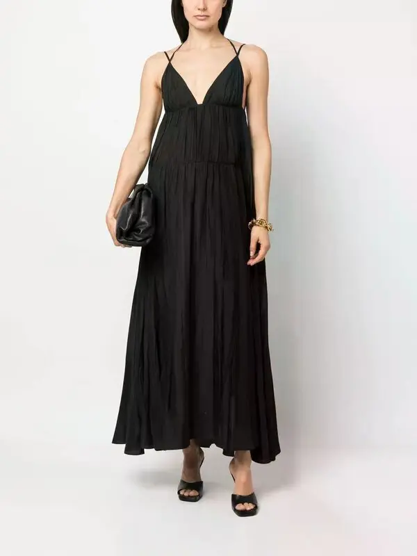 JOSEPH Silk Halterneck Long Dress - Black