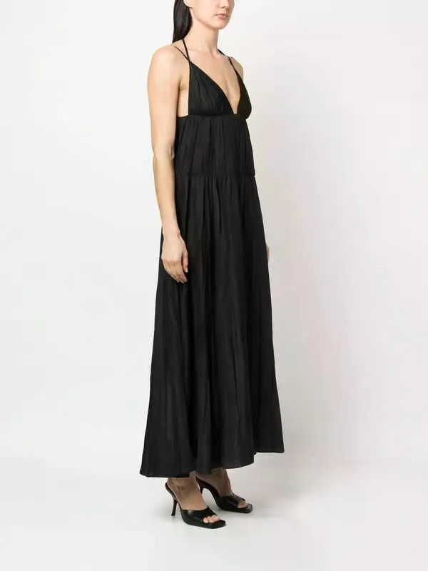 JOSEPH Silk Halterneck Long Dress - Black